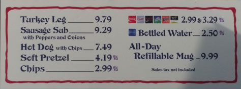 Surf Doggies Menu at Typhoon Lagoon - KennythePirate.com