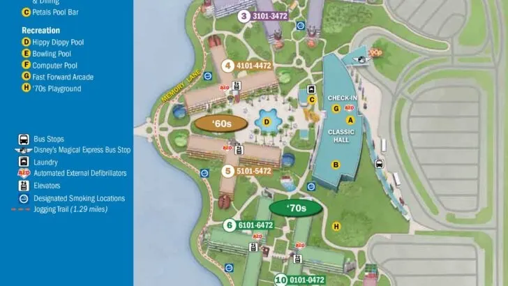 Pop Century Resort Map – KennythePirate.com