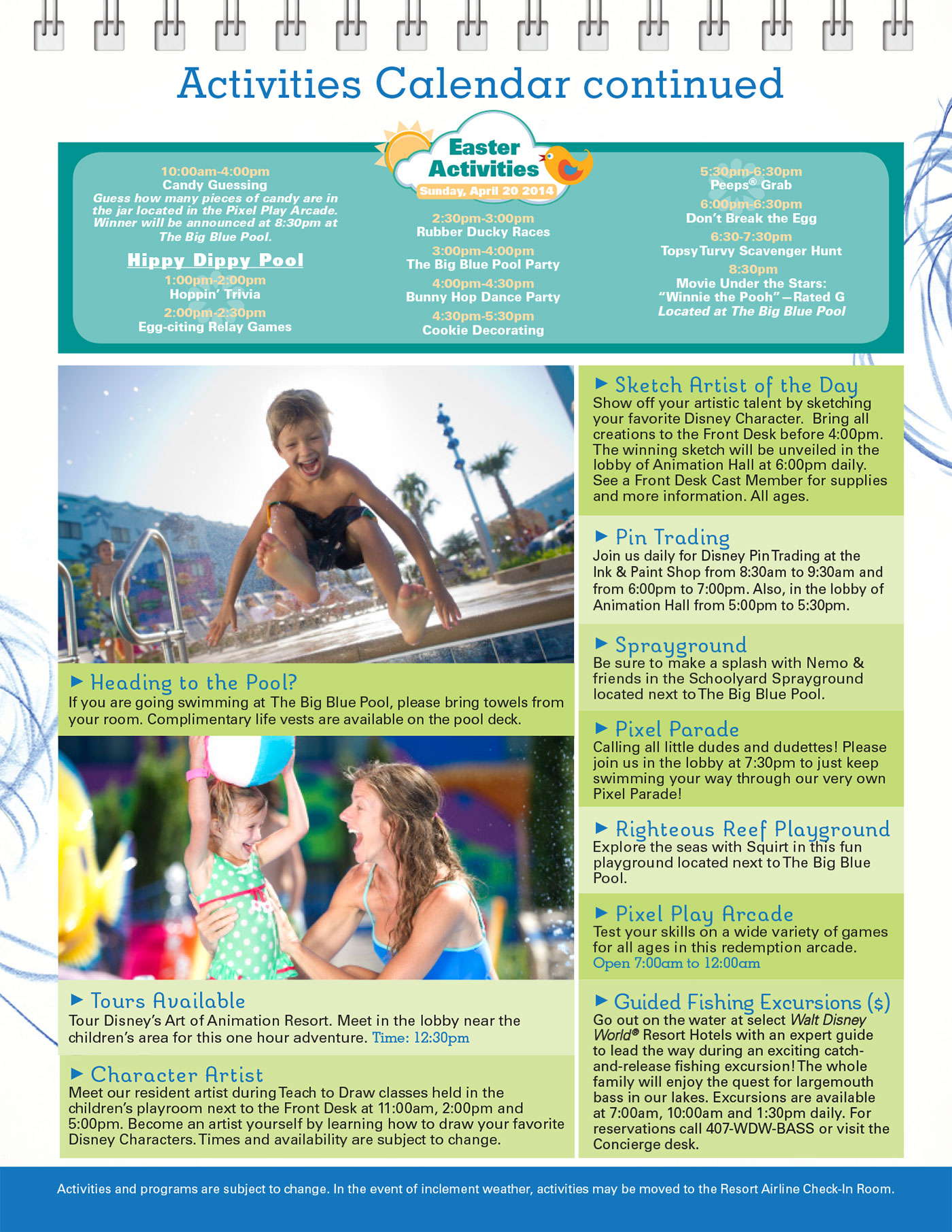 Art of Animation Resort Recreation Activity Guide April 2014 -2 ...