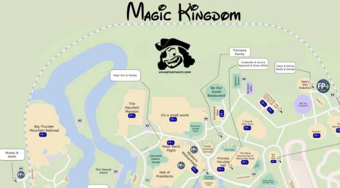 Magic Kingdom Map with Character Locations - KennythePirate.com
