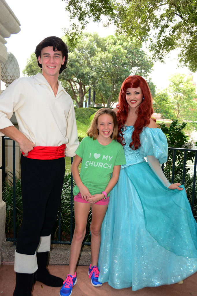 Ariel and Eric training meet at Epcot's International Gateway ...