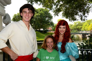 Ariel and Eric training meet at Epcot's International Gateway ...