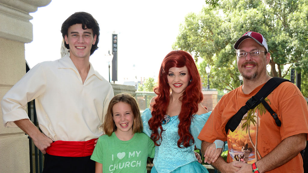 Ariel and Eric training meet at Epcot's International Gateway ...