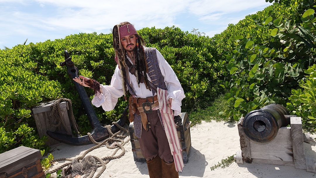 Captain Jack Sparrow on Castaway Cay Disney Fantasy – KennythePirate.com