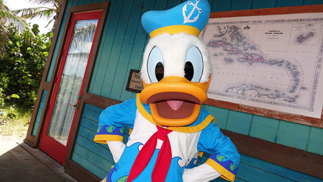 Donald Duck swimmer at Castaway Cay Disney Fantasy | KennythePirate.com