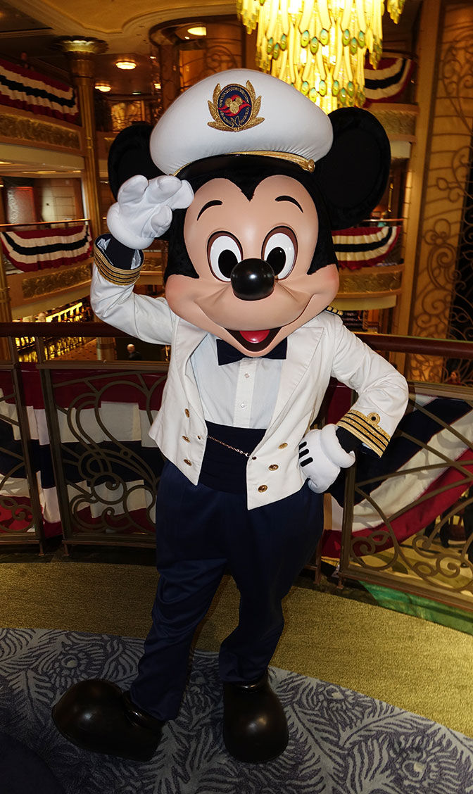 Mickey Mouse as Captain onboard Disney Fantasy Formal Night ...