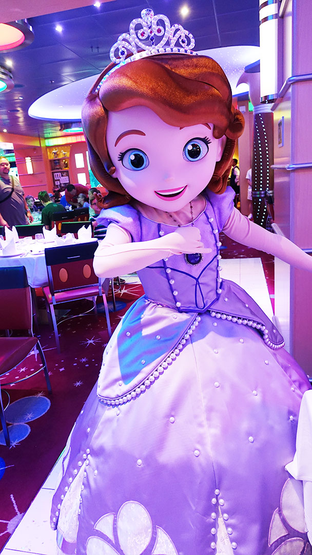 Sofia the First at Disney Jr Character Breakfast onboard Disney Fantasy ...