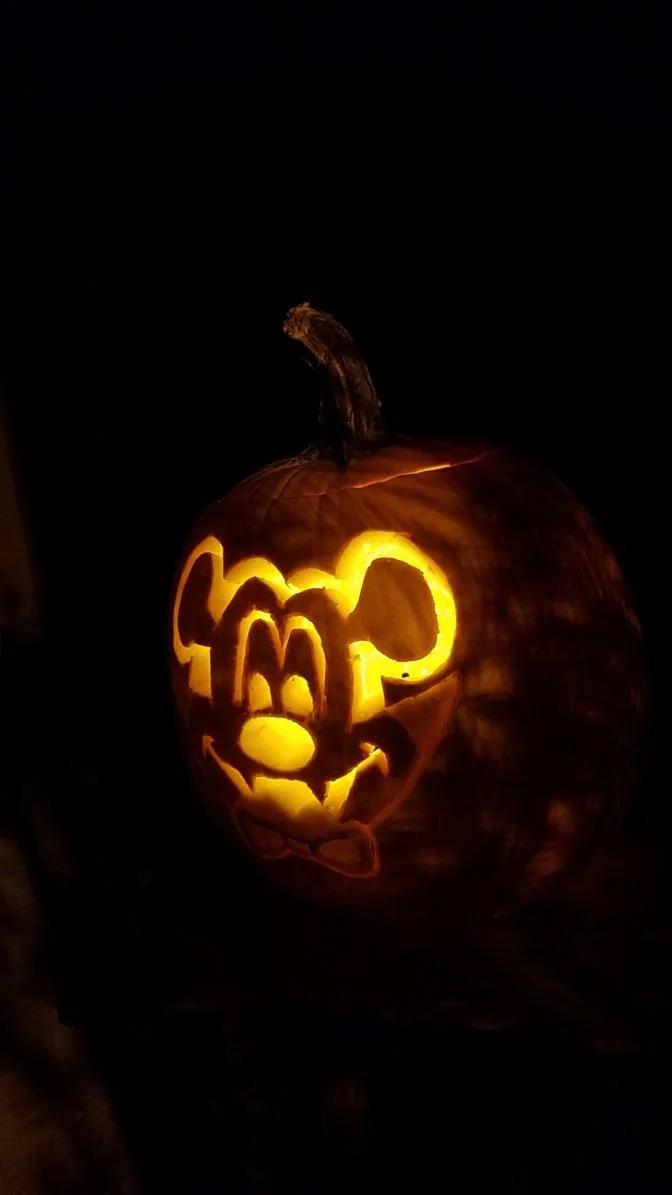 How we created our Vampire Mickey Pumpkin Jack-o-lantern ...