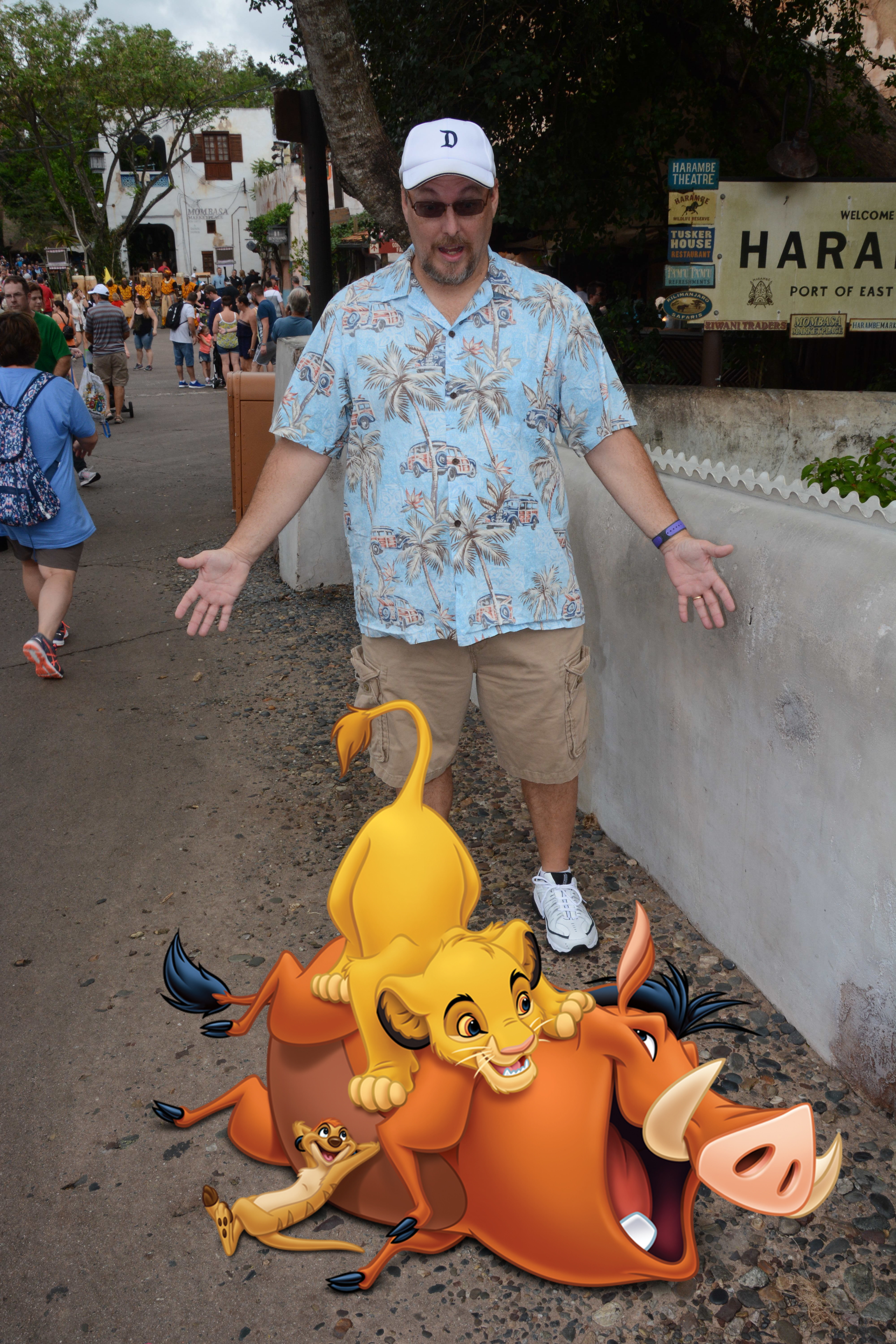 Disney Photopass Magic Shot Timon Pumba Simba Animal Kingdom Africa ...