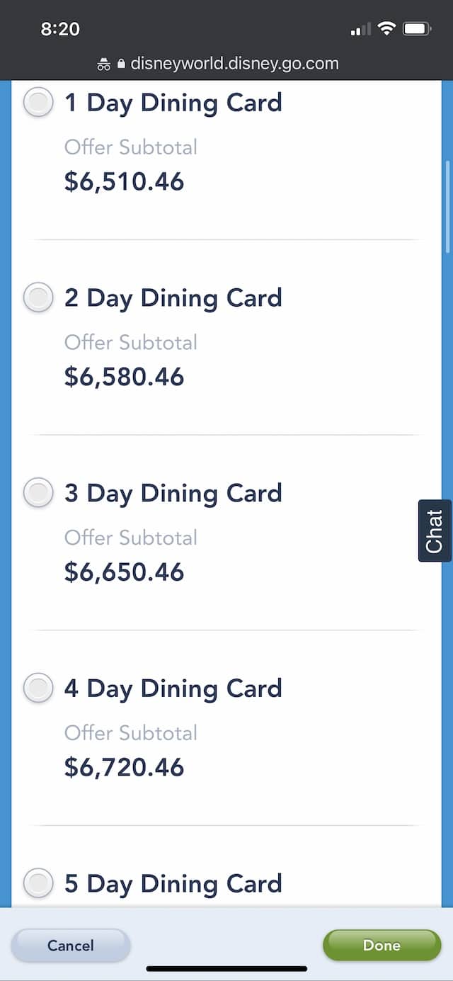 A Disney Dining Plan option is available for select Guests ...