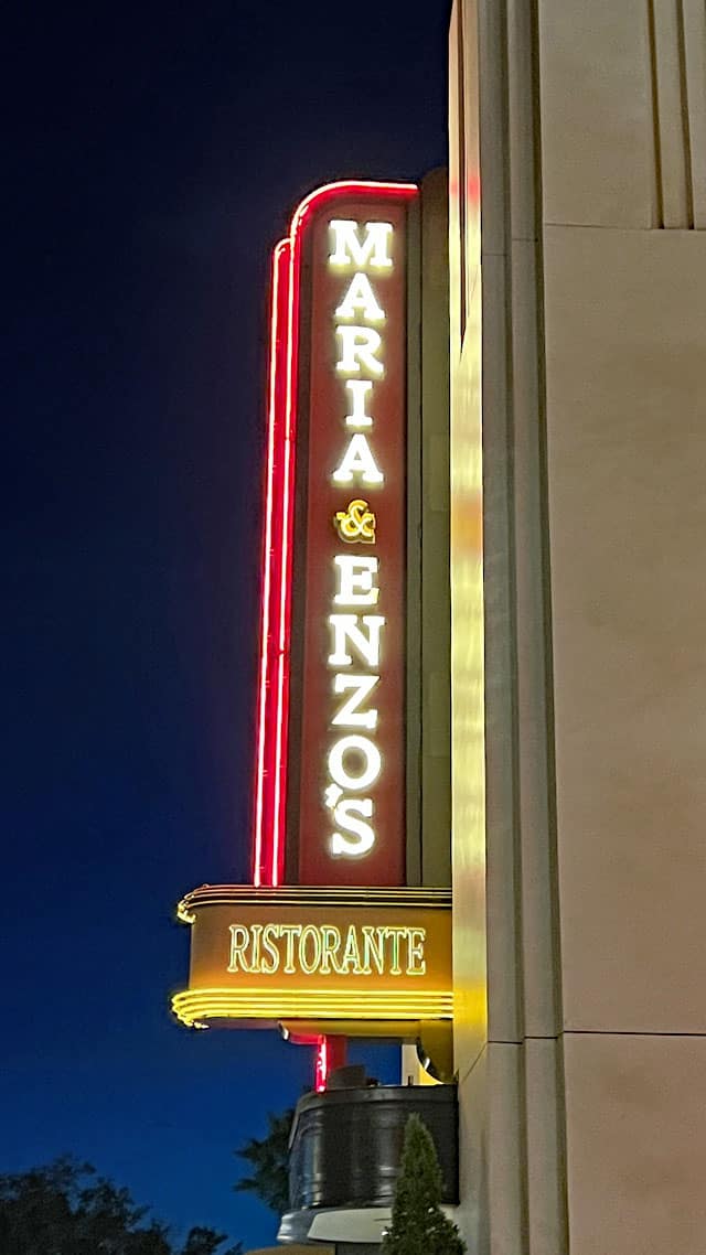 Disney Springs Maria & Enzo’s Ristorante Restaurant sign ...