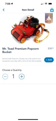 See how you can purchase the new Mr. Toad popcorn bucket with no lines ...