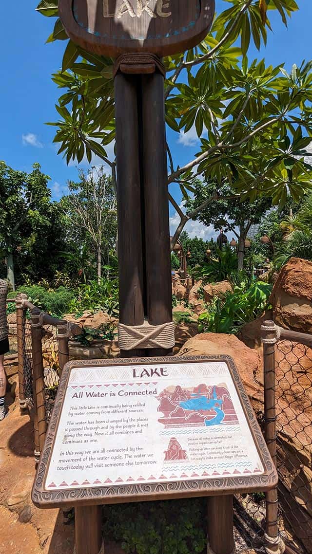 Epcot Journey of Water Lake Sign Vertical - KennythePirate.com