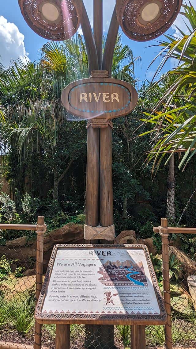 Epcot Journey of Water River Sign Vertical - KennythePirate.com