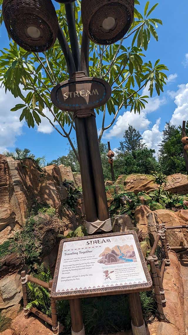 Epcot Journey of Water Stream Sign Vertical - KennythePirate.com