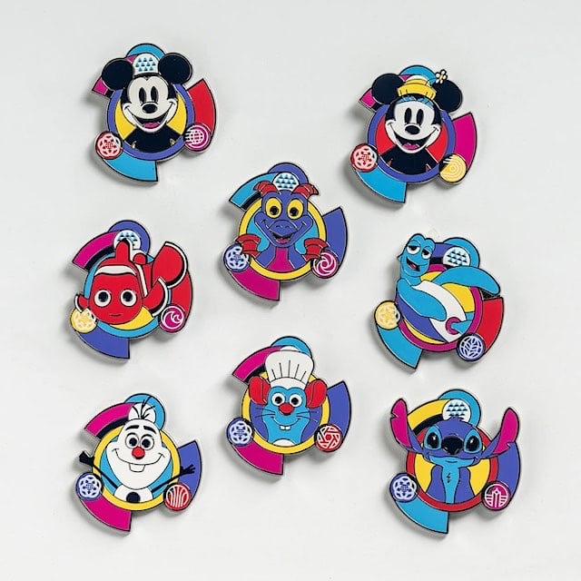 Epcot reimagined merchandise pin set pins - KennythePirate.com